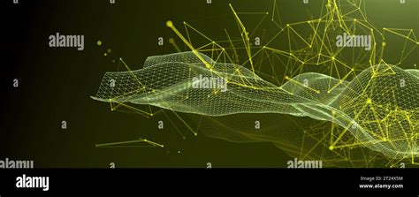 Polygonal Science Background With Connecting Dots And Lines Digital Data Visualization Vector