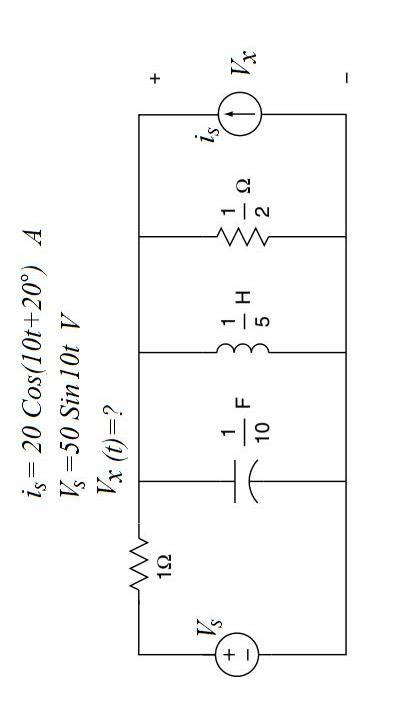Solved Calculate The Voltage Value Vx T In The Circuit Chegg Com