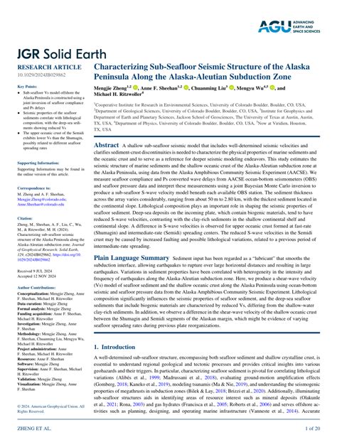 Characterizing Sub‐seafloor Seismic Structure Of The Alaska Peninsula Along The Alaska‐aleutian