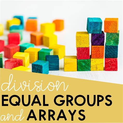 Arrays And Equal Groups In Division The Learning Corner