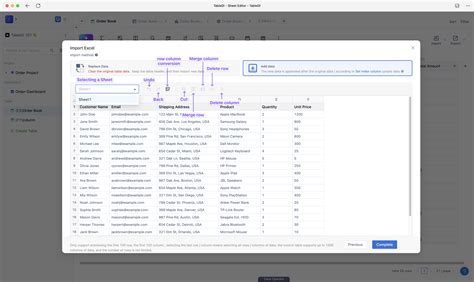 从excel、csv和剪贴板中导入数据 tabledi 帮助中心