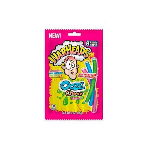 Warheads Ooze Chewz Ropes Caramelle Gommose Al Gusto Di Frutta Acida