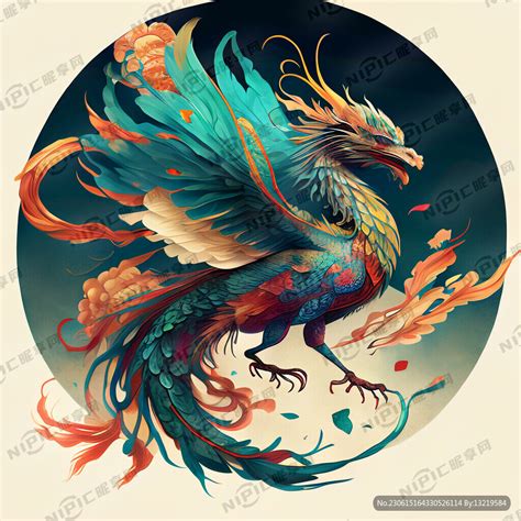 Ai创作图龙飞凤舞 昵图网