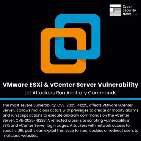 Vmware Esxi And Vcenter Server Vulnerability Run Arbitrary Commands Cyber Security News