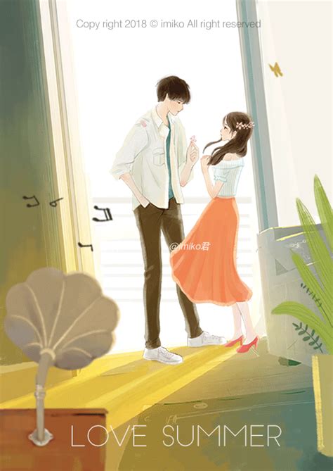 颗少女心水彩 动图插画创作习作喵君imiko 原创作品 站酷 动态图库网