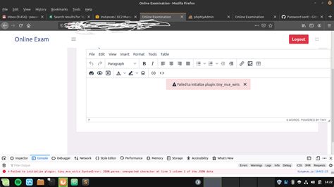 Tinymce Problem Integraing Wiris Math Type And Chem Type With Django Using Tiny Mce Editor