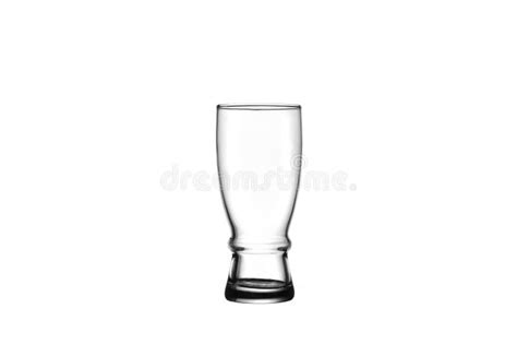 Empty Tall Drinking Glass Isolated On White Background Restaurant And