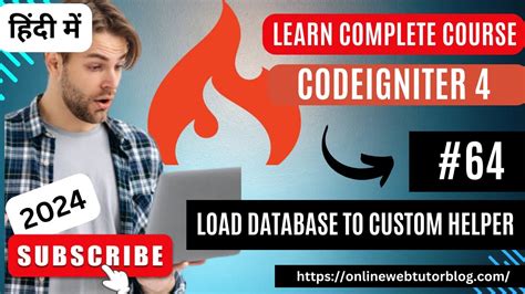 Codeigniter 4 Tutorials In Hindi How To Load And Use Database In Custom Helper Youtube