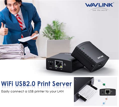 Wavlink USB2 0 Network Print Server LAN Print Share Server