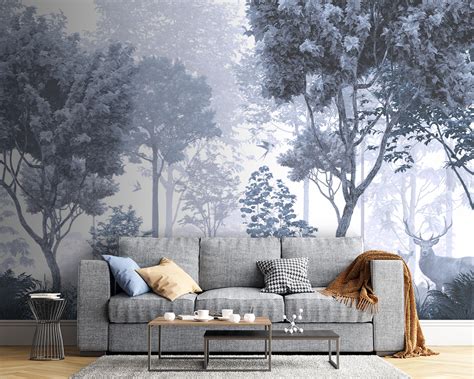 Living Room Forest Wall Murals