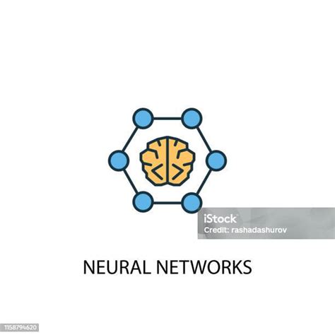 신경망 개념 2 컬러 라인 아이콘 간단한 노란색과 파란색 요소 그림입니다 신경망 개념 개요 기호 디자인 개념에 대한 스톡 벡터 아트 및 기타 이미지 istock