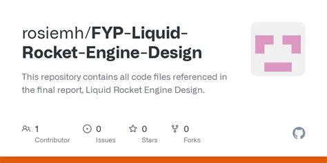 FYP Liquid Rocket Engine Design Lumped System Analysis Ipynb At Main Rosiemh FYP Liquid