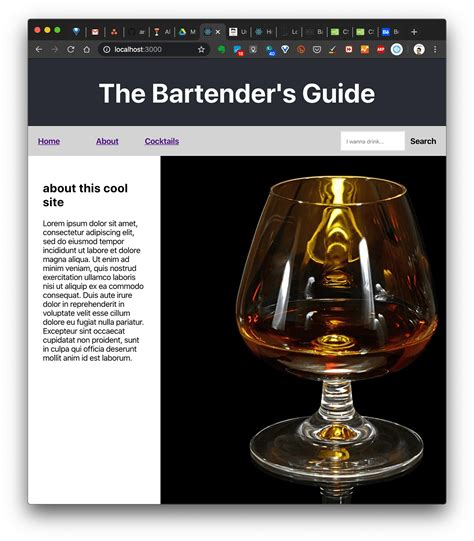 Bartender Guide React React Hooks On Behance