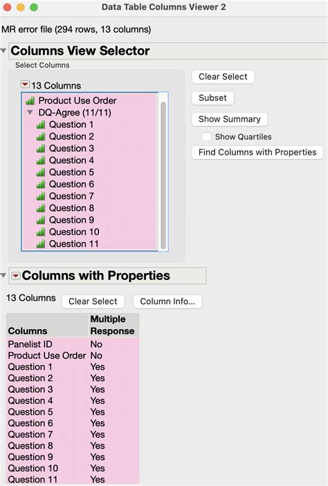 Solved Multiple Response Error Jmp User Community