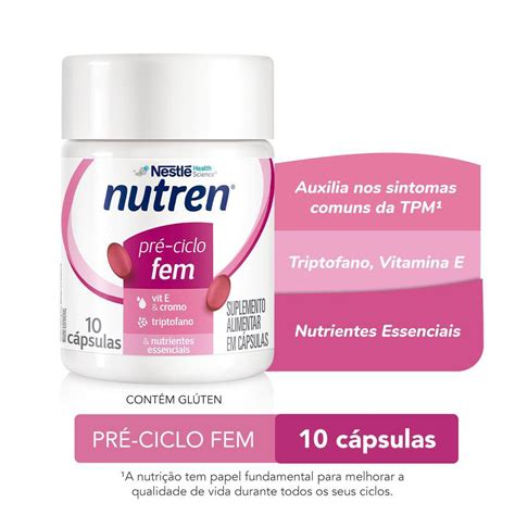 Suplemento Alimentar Nutren Triptofano Pré Ciclo Fem 10 Cápsulas