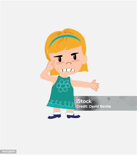 백인 여자 화가 이며 그의 검지 손가락으로 그의 머리를 가리킵니다 공주에 대한 스톡 벡터 아트 및 기타 이미지 공주 교사 교육 관련 직업 교육 Istock