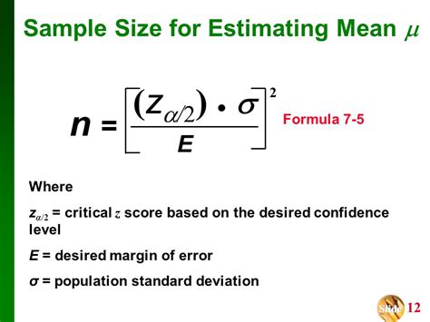 Population Mean Formula