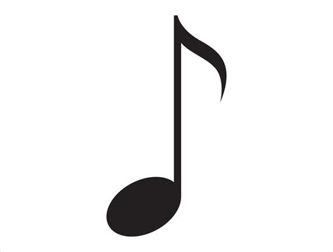 Musical Note Silhouette On White Background 45988612 Vector Art At Vecteezy