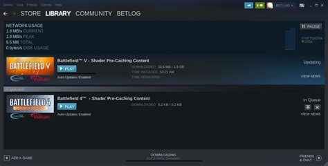 Enabling Shader Pre Caching In Steam Casues Issues With Downloads For Steamplay Titles · Issue