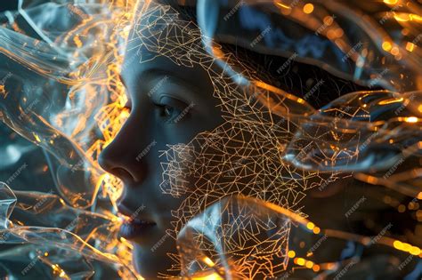 Premium Photo Abstract Neural Network Simulation On Screen A Graphic