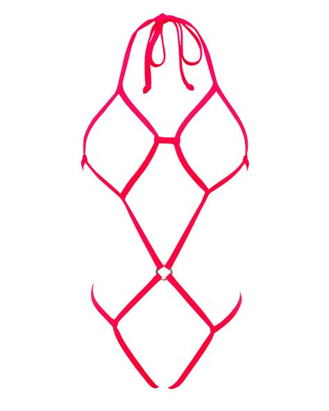 Sherrylo Red Spider Extreme Micro Bikini One Piece String Bikinis