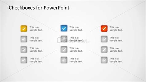 Checkboxes Powerpoint Slidemodel