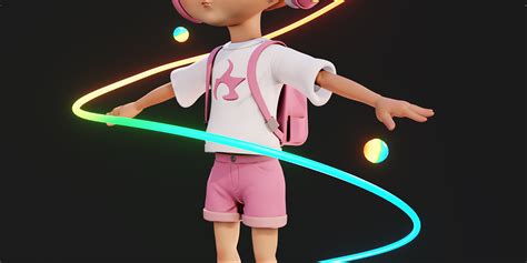 Girl Ana Style 1 High Poly Character Blender Market