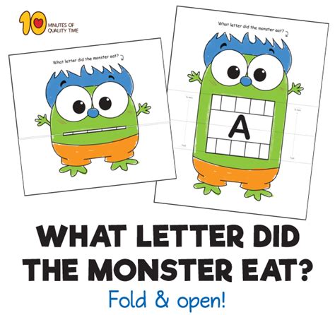 Which Letter Did The Monster Eat Lettering Learning Printables Monster