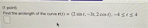 solved 1 point find a vector parametrization of the circle