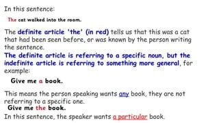 Articles Definite And Indefinite Determiners In English Grammar PPTX Internet For Beginners