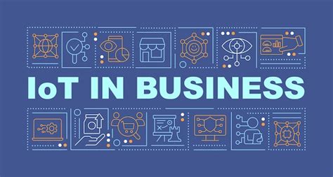 Premium Vector Iot In Business Word Concepts Dark Blue Banner