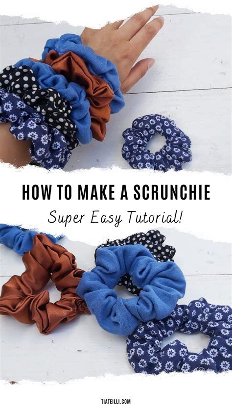 How To Make A Scrunchie Super Easy Tutorial Tiateilli Sewing