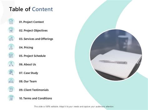 Table Of Content Ppt Powerpoint Presentation Ideas Portfolio