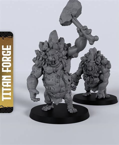 Stone Trolls With Free Dragon 5e Dnd Inspired For Rpg And Wargamers