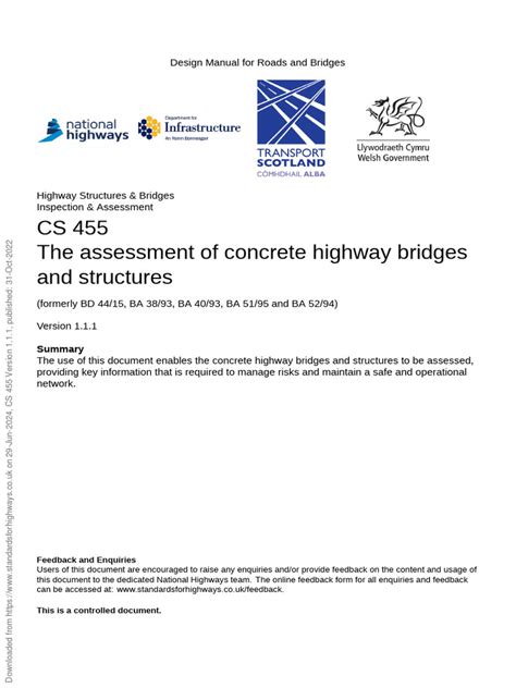 Cs 455 The Assessment Of Concrete Highway Bridges And Structures Web