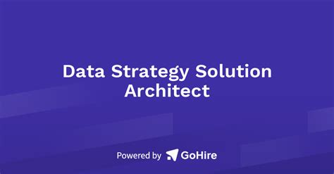 Data Strategy Solution Architect At N Consulting Ltd Jobs At N Consulting Ltd