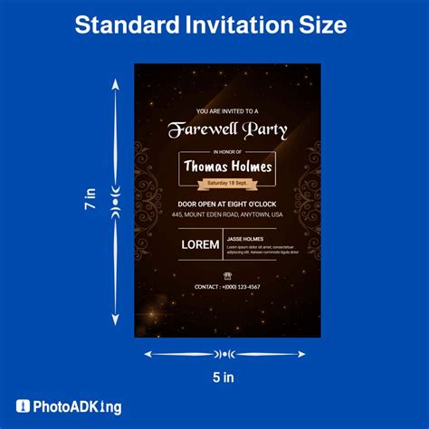 Standard Size Of Invitation Card In Photoshop At Shirl Wright Blog