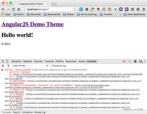 Angularjs Wp Theme Display Post Content With Ngbindhtml