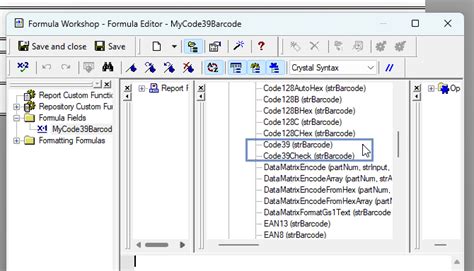 Code 39 Barcodes In Crystal Reports Barcodewiz