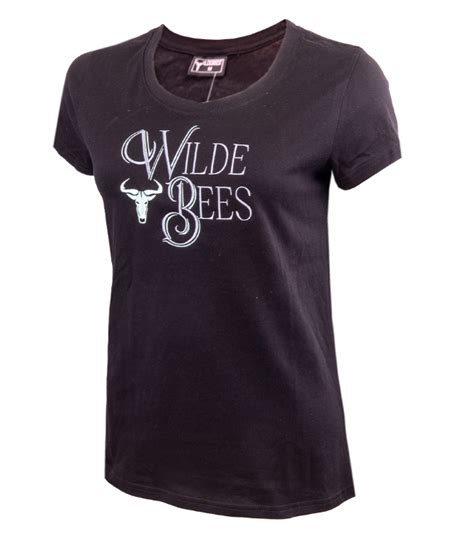 Ladies Wildebees Curl Embroidery Black Bok Koors