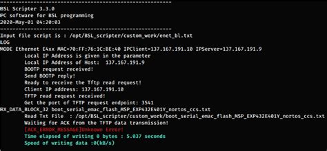 ccs msp432e401y bsl scripter cannot upload ti txt files to bootloader