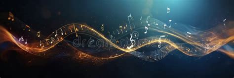 An Abstract Depiction Of Musical Staves Transformed Into Waves