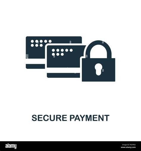 Secure Payment Icon Monochrome Style Design From Internet Security Collection Ui Pixel