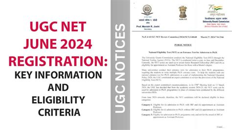 Ugc Net June 2024 Registration Key Information And Eligibility Criteria Pune Pulse