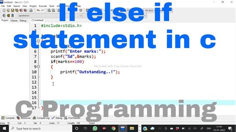 C Language Tutorial 3 If Else If Statement Example Of Conditional