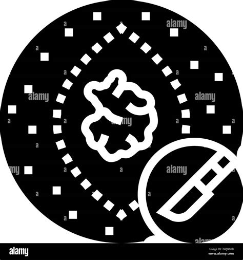 Excision Surgery Doctor Glyph Icon Vector Illustration Stock Vector