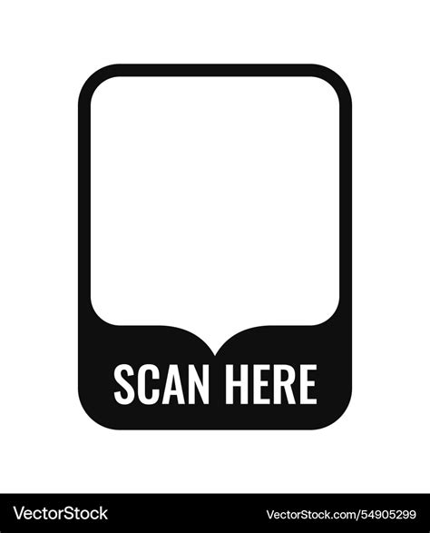 Qr Code Frame With Scan Here Royalty Free Vector Image