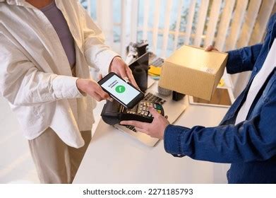 Woman Customer Using Qr Code Payment Stock Photo Shutterstock