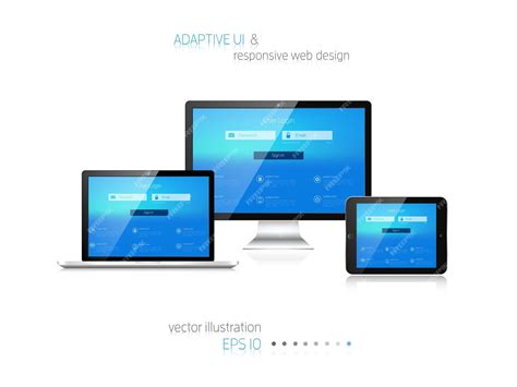 Premium Vector Responsive Web Design Adaptive User Interface Digital