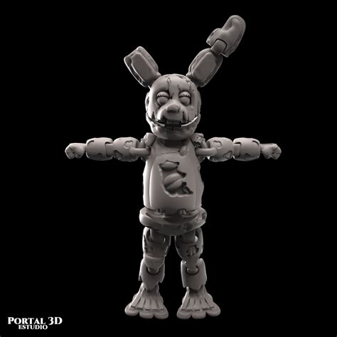 Archivo Stl Springtrap Five Nights At Freddys Print In Place Without Support 🧁 3mf ・idea De